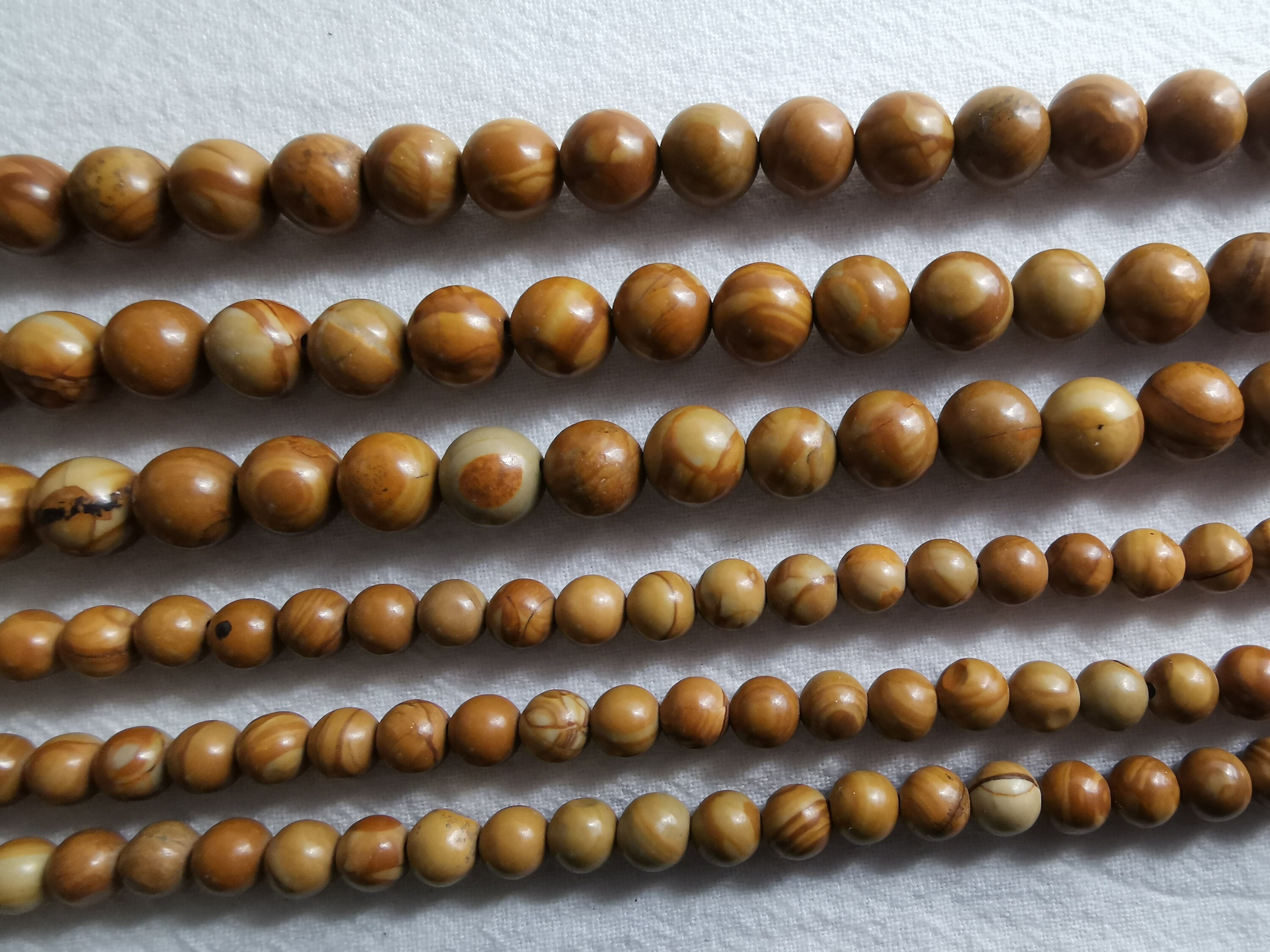 1 Full Strand Smooth Wood Jasper Round Beads 6/ 8/ 10 Mm to - Etsy