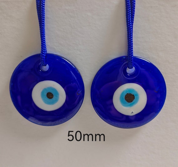 5 Cm Large Glass Evil Eye Wall Hanging 2 Pcs Blue Evil Eye - Etsy