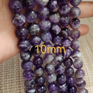1 Full Strand Smooth Amethyst Beads, Amethyst Gemstone Beads, Smooth ...