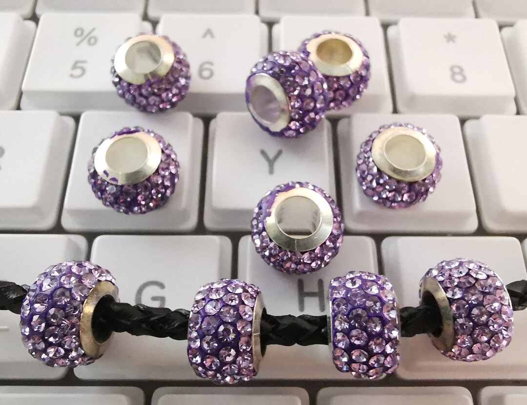 15 - 50pcs European Charm Bracelet Style Beads, Large Hole Spacers ...