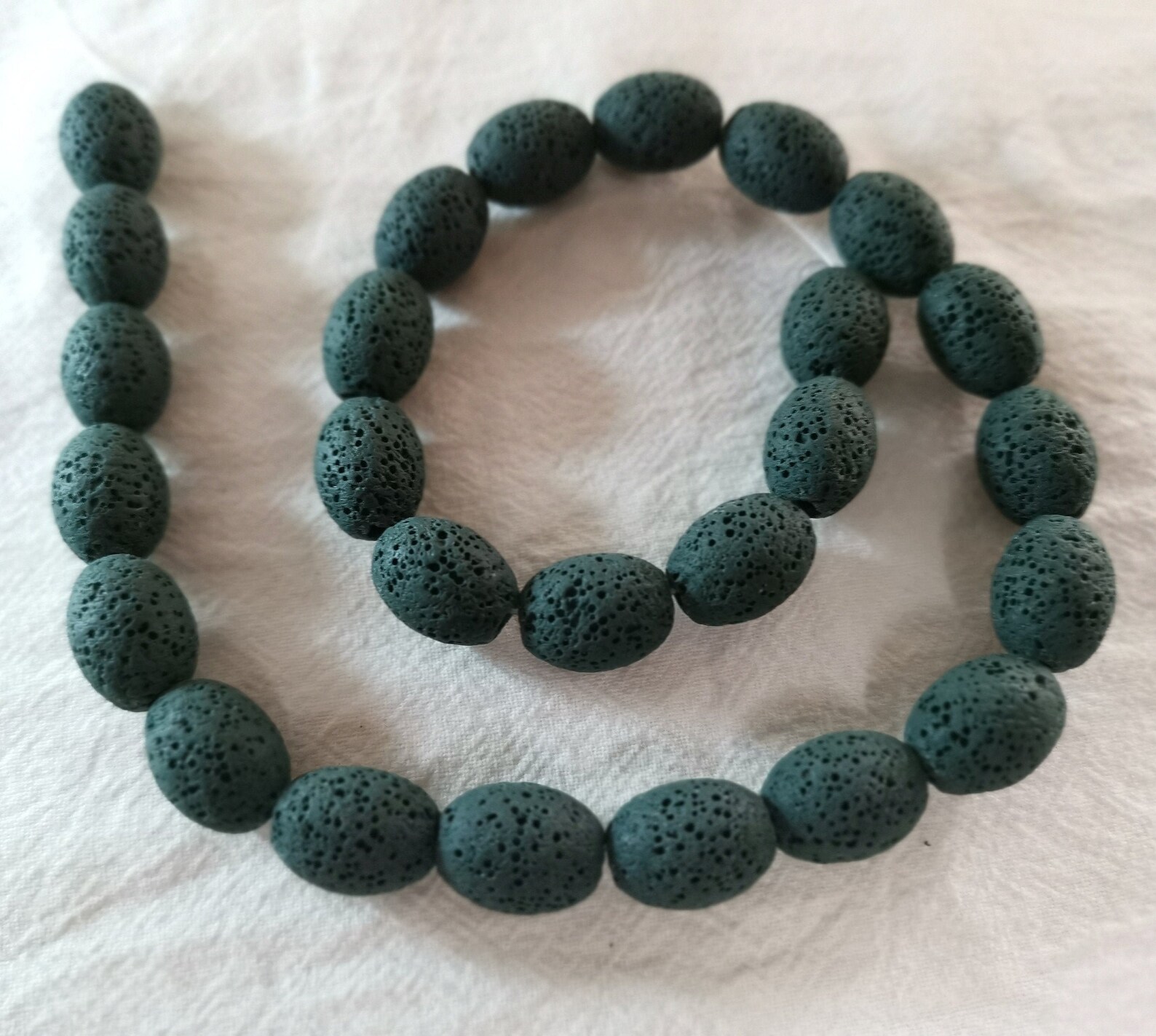 1 Full Strand Oval Shape Lava Beads Volcano Lava Spacer - Etsy