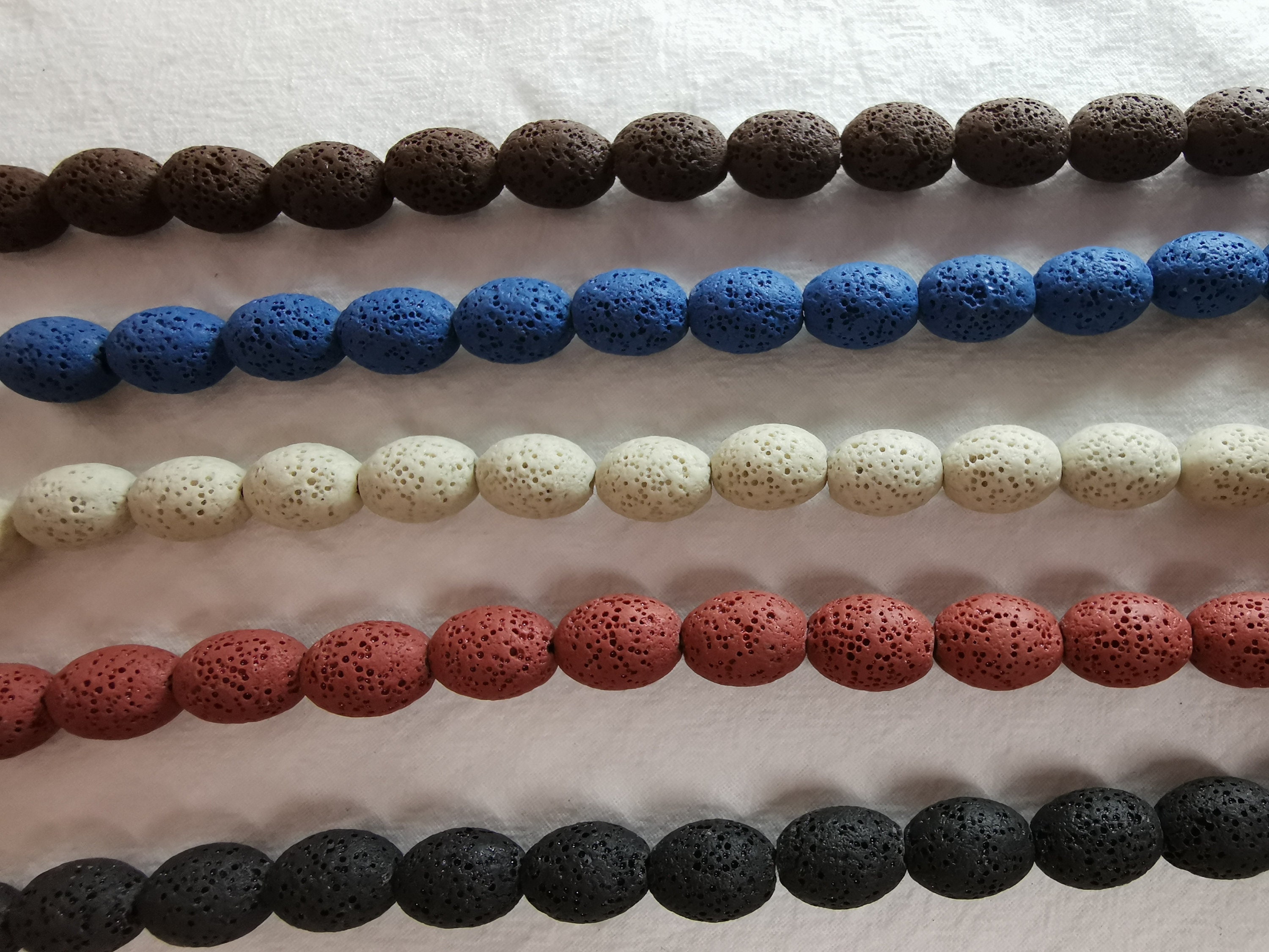 1 Full Strand Oval Shape Lava Beads Volcano Lava Spacer - Etsy