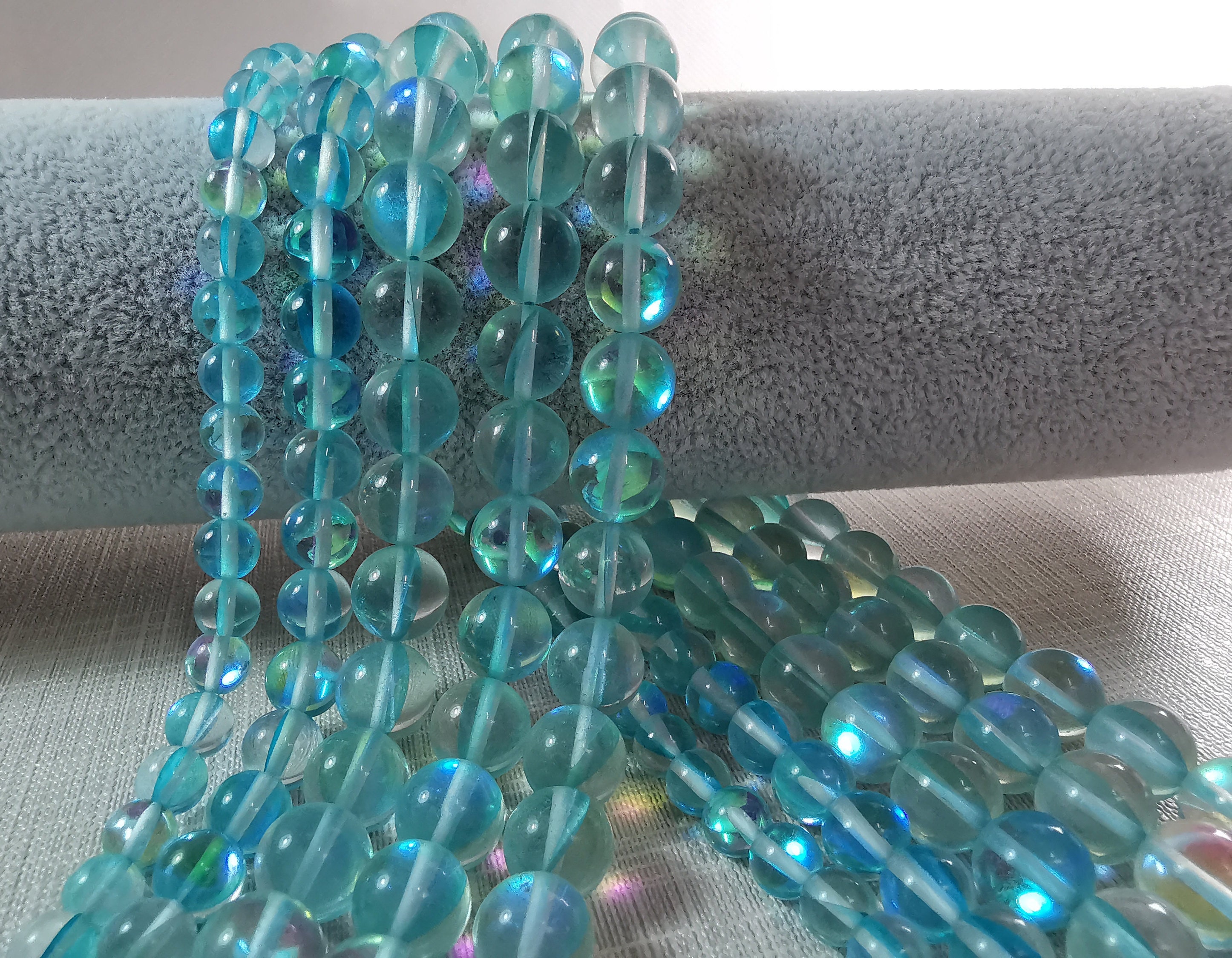 1 Full Strand Smooth Round Mermaid Glass Beads 6mm 8mm 10mm - Etsy