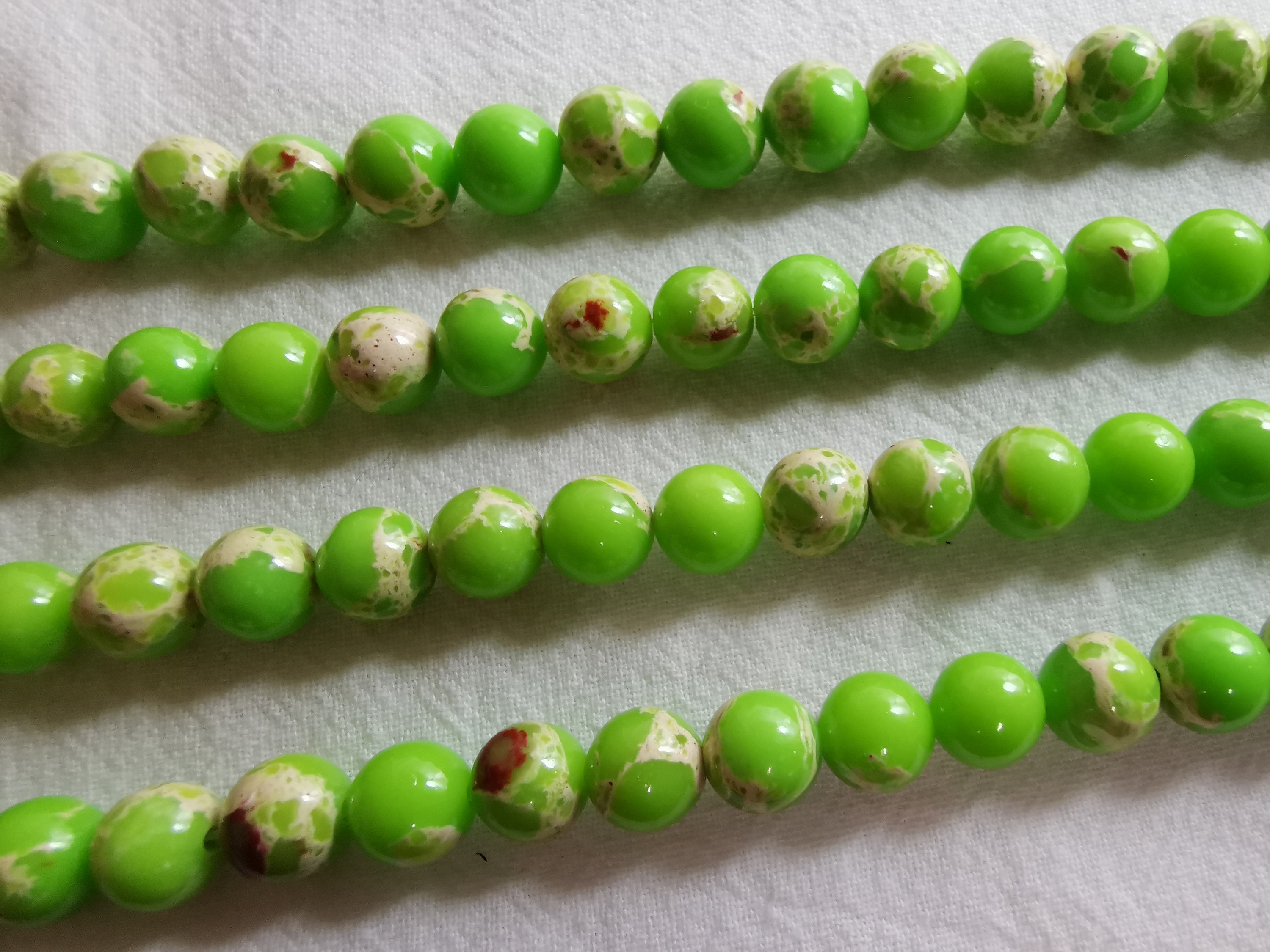 1 Full Strand Smooth Impression Jasper Round Beads, Jasper Round Beads ...
