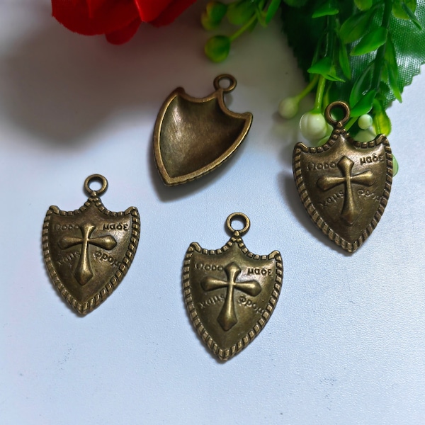 Metal Cross Charm - Etsy