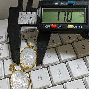 Mother of Pearl Virgin Mary Cameo Pendant, 17x25 Mm Carving Jess Mary ...