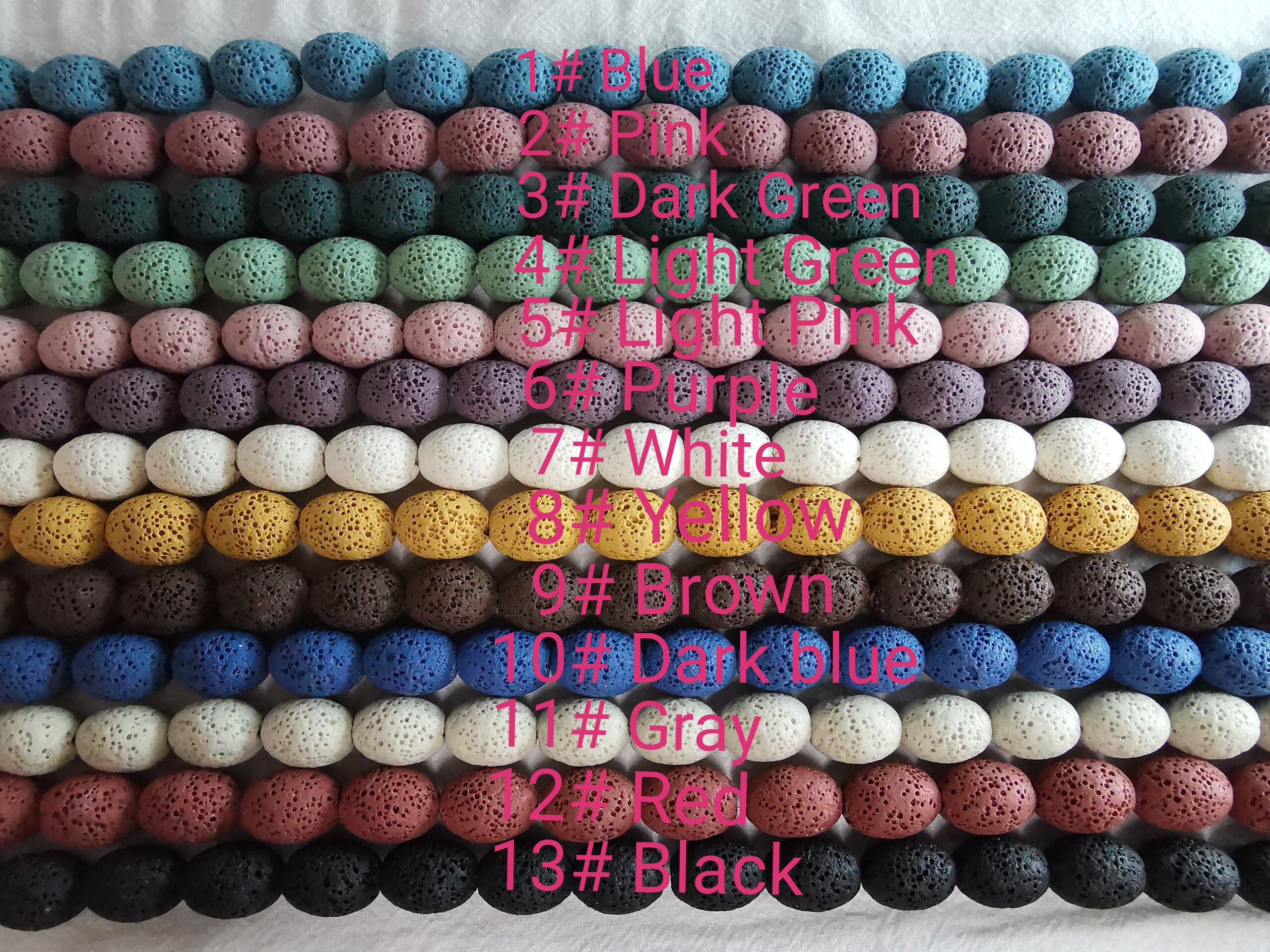 1 Full Strand Oval Shape Lava Beads Volcano Lava Spacer | Etsy