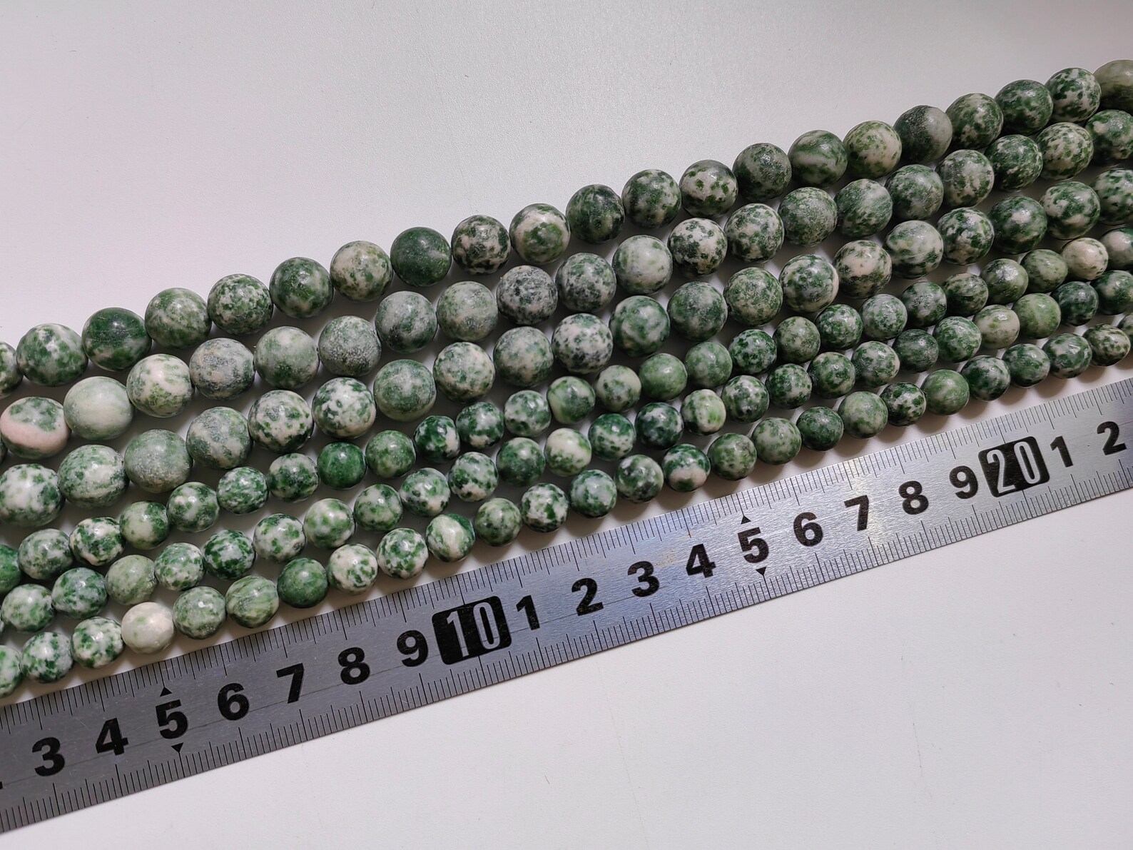 Smooth Green Spot Jasper Beads, Spotted Beads, 8mm 10mm Gemstone Round ...