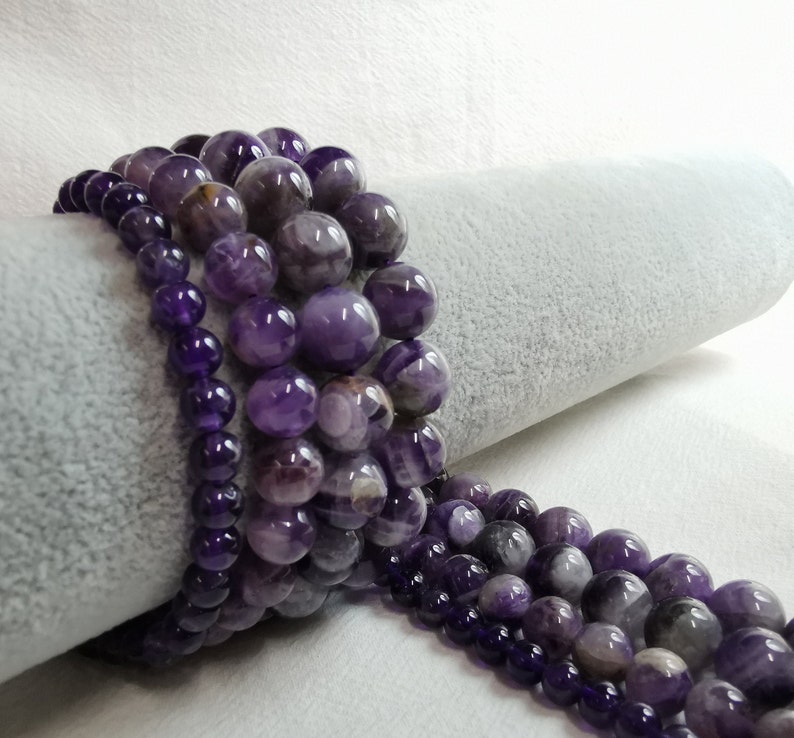 1 Full Strand Smooth Amethyst Beads Amethyst Gemstone Beads | Etsy