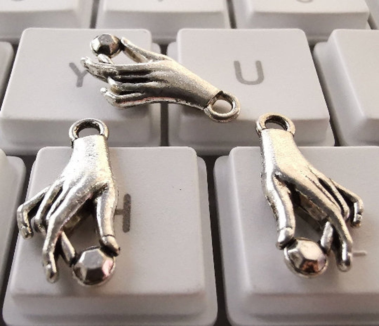 30pcs Antiqued Silver Hand Charms Spiritual Hand Charms 8x18 - Etsy