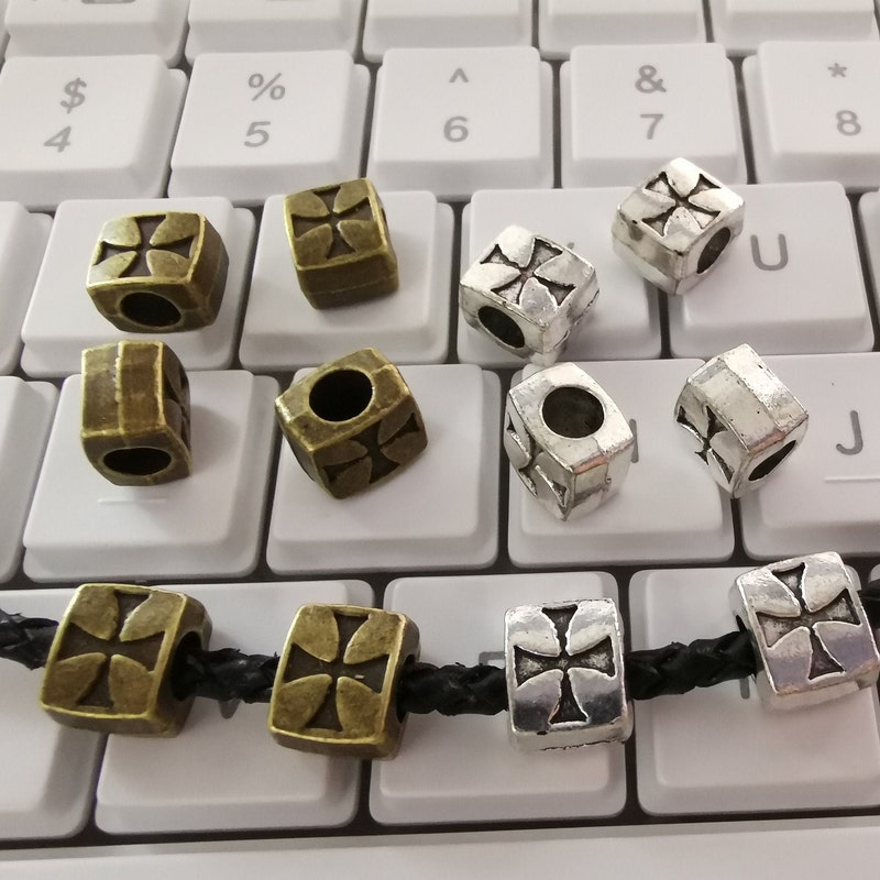 Bronze Cross Spacer Charm - Etsy