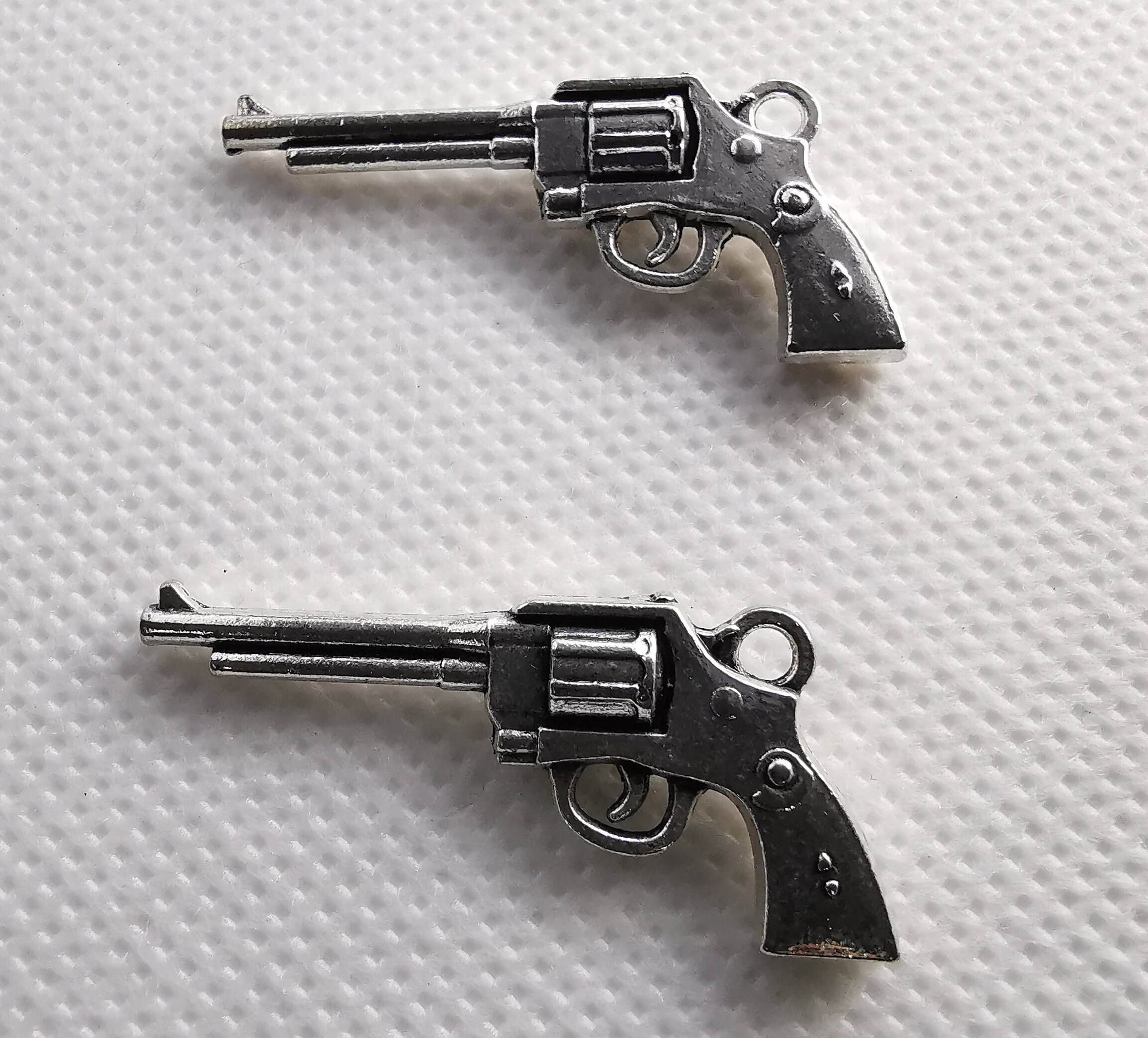 20pcs Antique Silver Revolver Charms Metal Gun Charms - Etsy