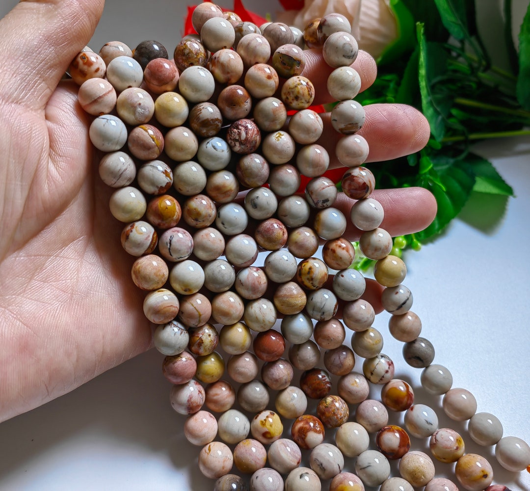 Smooth African Agate Round Beads, 6 - 10mm Multicolor Agate Beads ...