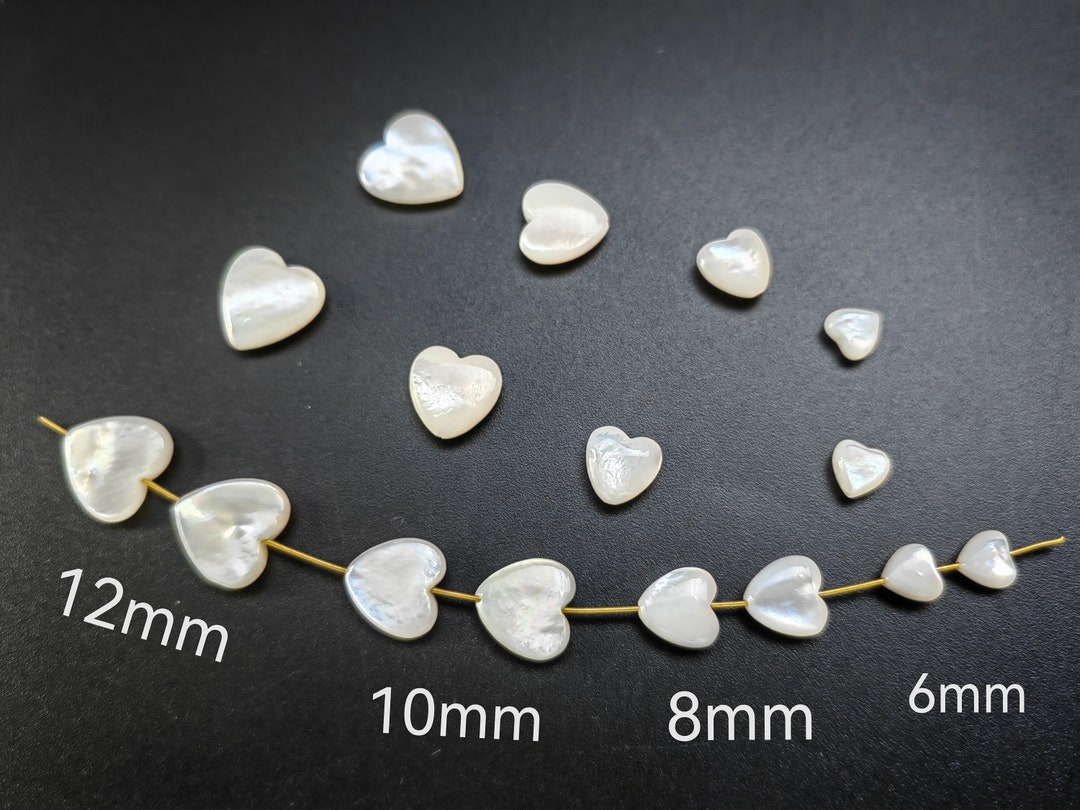 Coeurs en nacre naturelle, Coeurs affectueux en coquillages, Coeurs ...