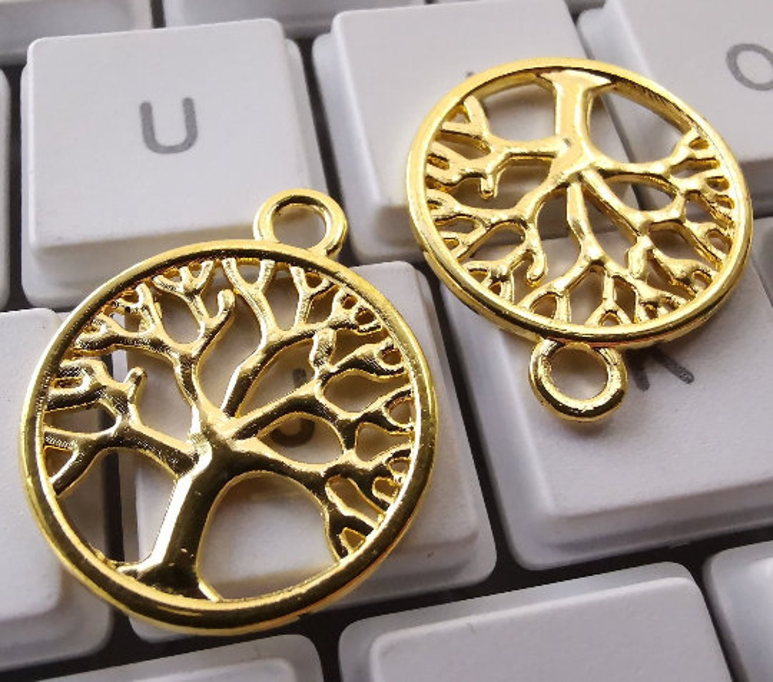 30pcs Double Sided Life Tree Charms Pendants Hollow Out Life - Etsy