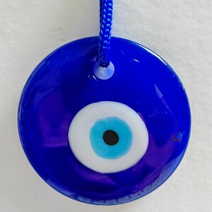 5 Cm Large Glass Evil Eye Wall Hanging, 2 Pcs , Blue Evil Eye Home ...
