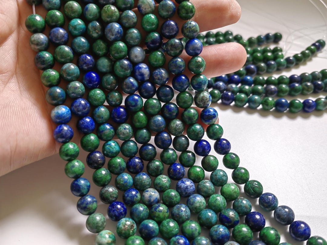 Smooth Green Blue Lapis Lazuli Round Beads, Gemstone Beads, 4 - 12mm to ...