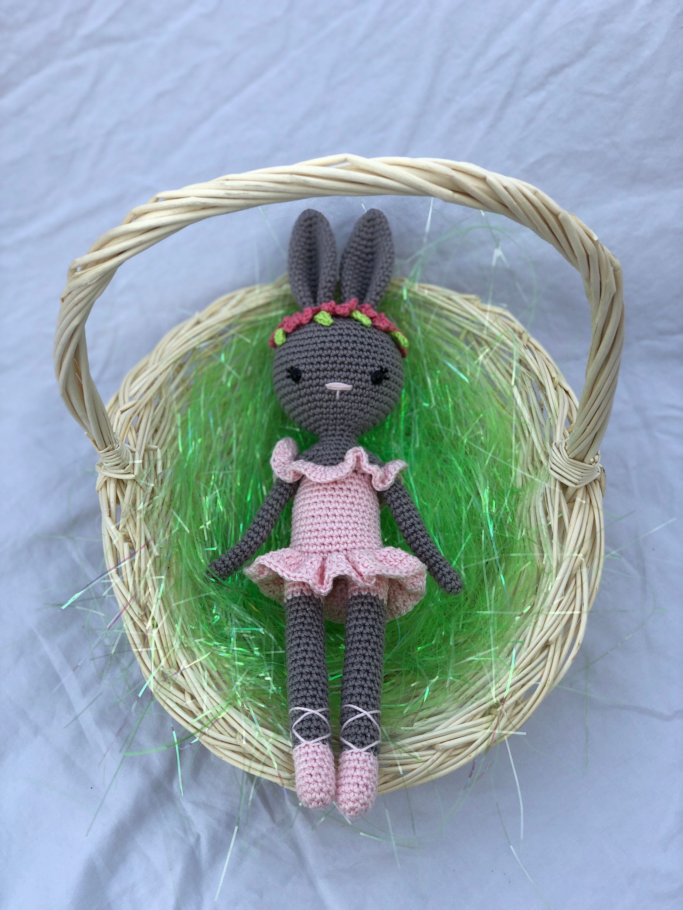 Bunny Ballerina Stuffed Animal Toy, Crochet Ballerina Bunny, Ballerina ...