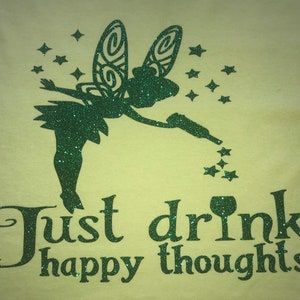 Tinkerbell Glitter Drinking Tee, Drinker Bell, Drinking Around the ...