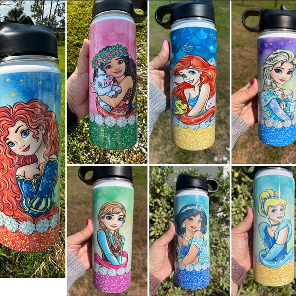 Princess Water Bottle - Etsy
