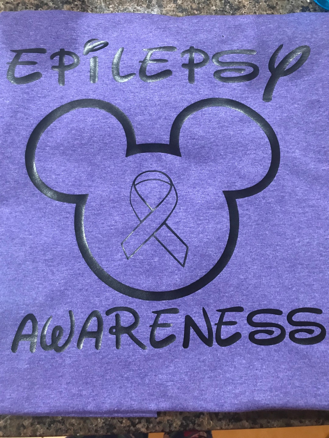 Adult Mickey Disney Purple Epilepsy Awareness Tee - Etsy