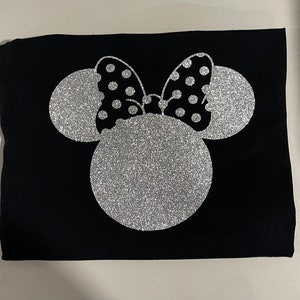 Glitter Minnie Tee, Disney Shirts, Minnie Ear Shirt, Girls Trip Shirts ...