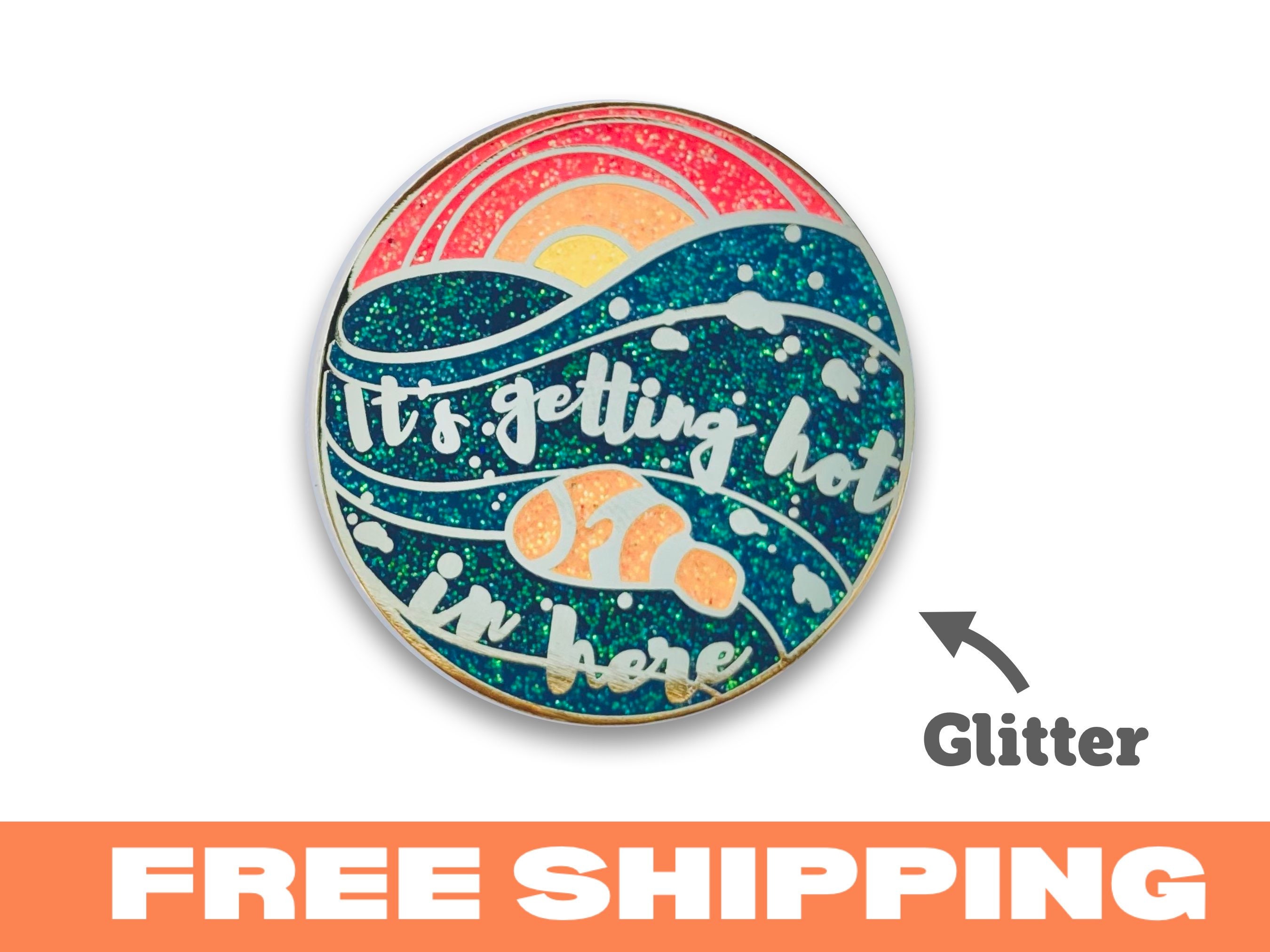 It's Getting Hot in Here Pin fantasy Pin Save the Ocean | Etsy