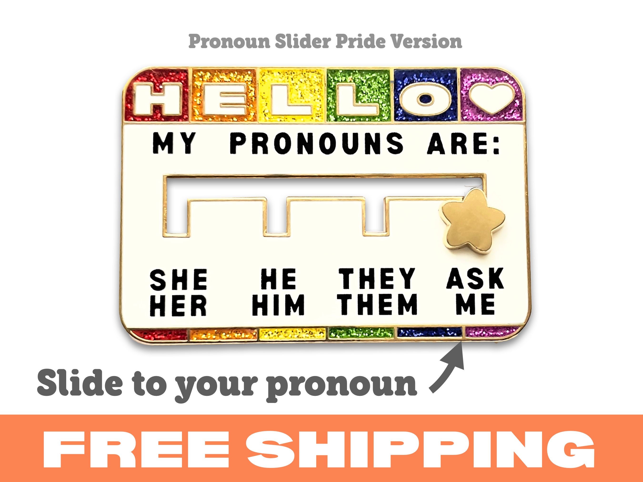 Neo Pronoun Slider Pin (neo Version) - Etsy Australia