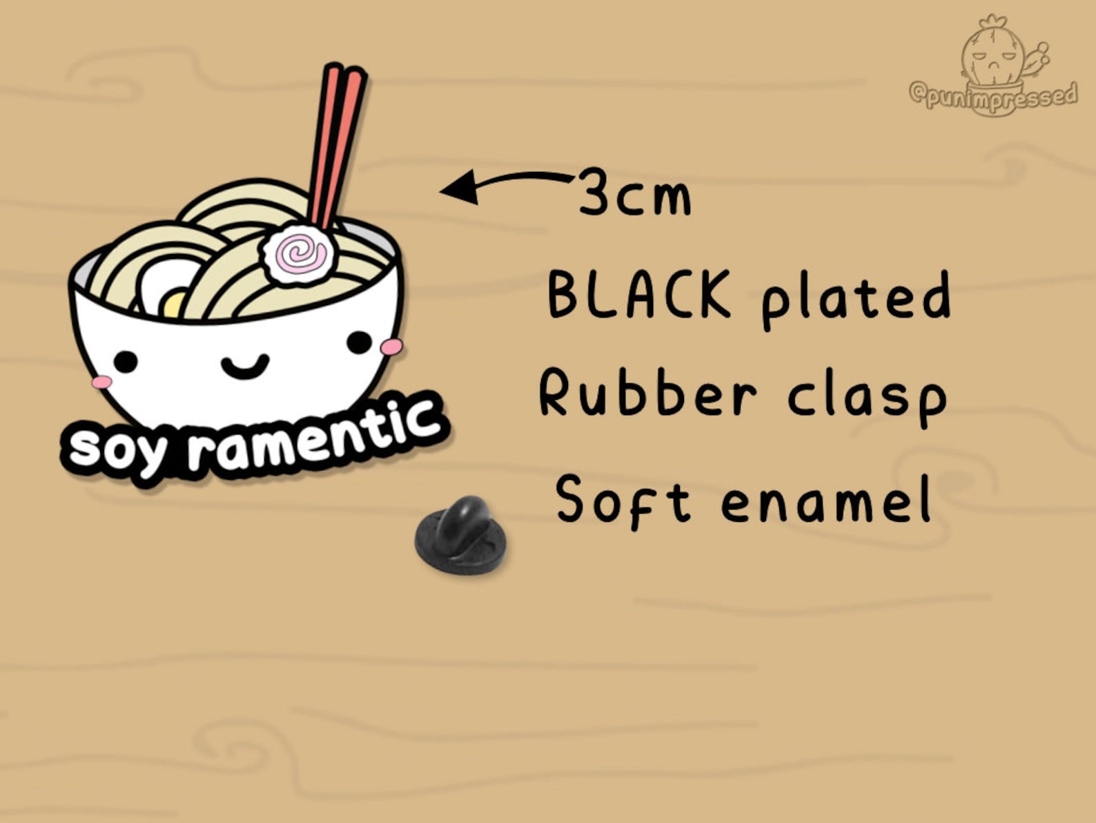 Ramen Pun Pin Japanese Lapel Pin Kawaii Soft Enamel Cute | Etsy