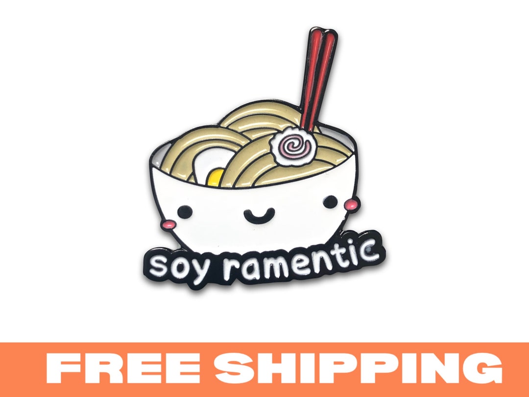 Ramen Pun Pin - Japanese Lapel Pin Kawaii Soft Enamel Cute Noodle Japan ...
