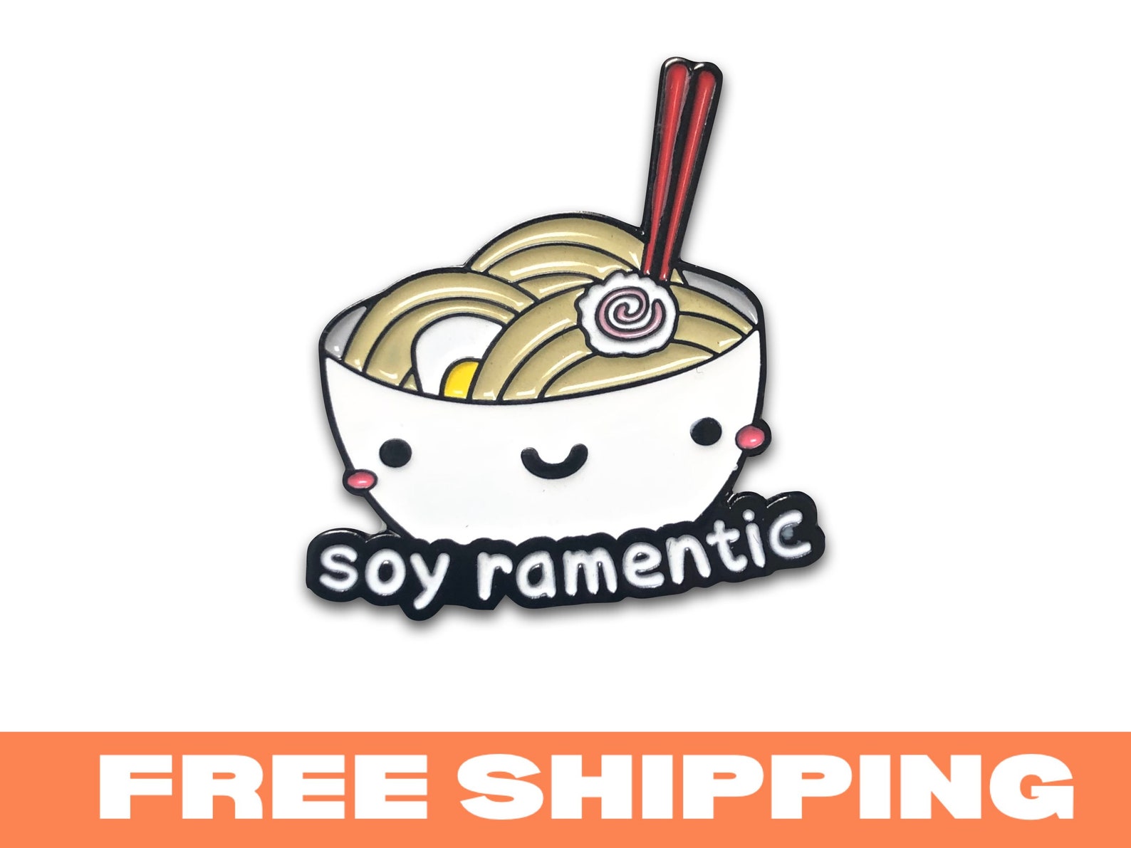 Ramen Pun Pin Japanese Lapel Pin Kawaii Soft Enamel Cute - Etsy