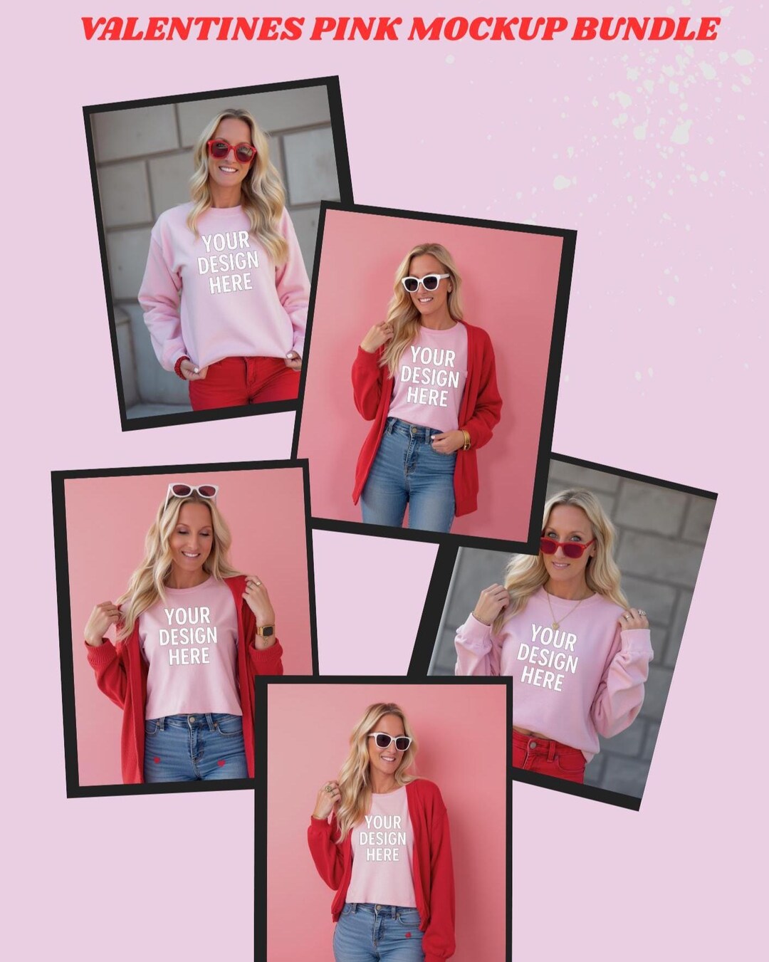 Pink Valentine’s Day Mockup Bundle Instant Download - Etsy