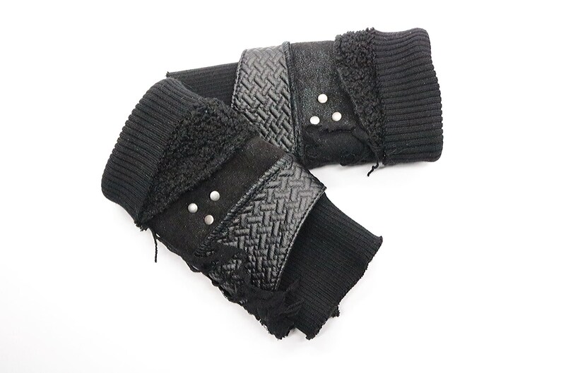 Post Apocalyptic Fingerless Gloves, Dystopain Punk Gothic Gloves, Mad ...