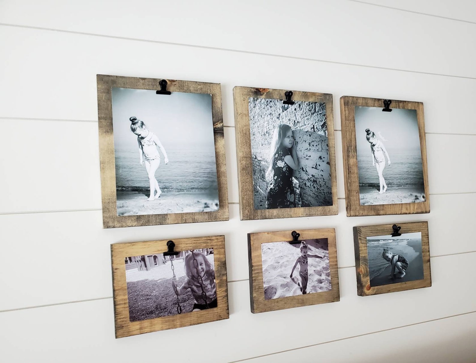 Wood Photo Collage Kit, Farmhouse Picture Frame Set - Etsy