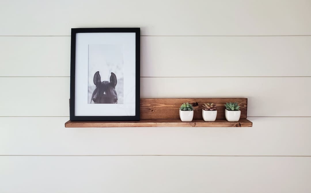 Rustic Floating Ledge Shelf, Photo Ledge , Wooden Shelf , Book Ledge ...