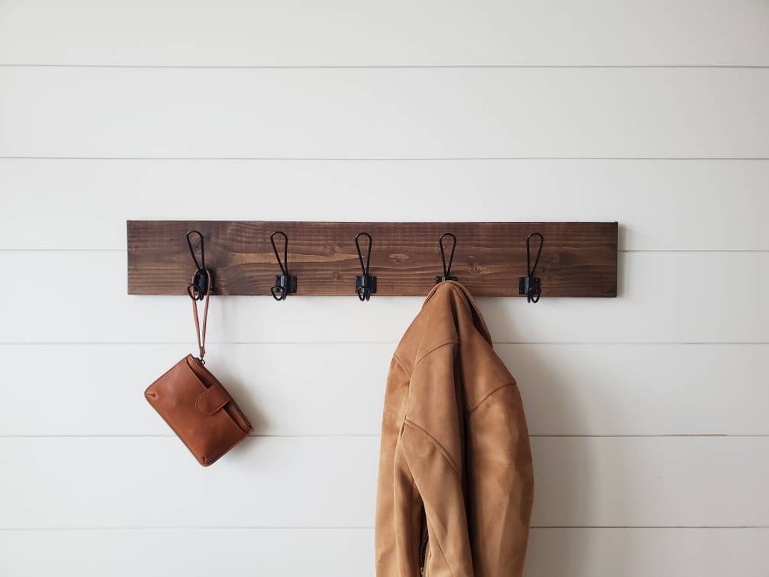Farmhouse Coat Rack, Entryway Organization, Coat Rack Wall Mount, Wall ...