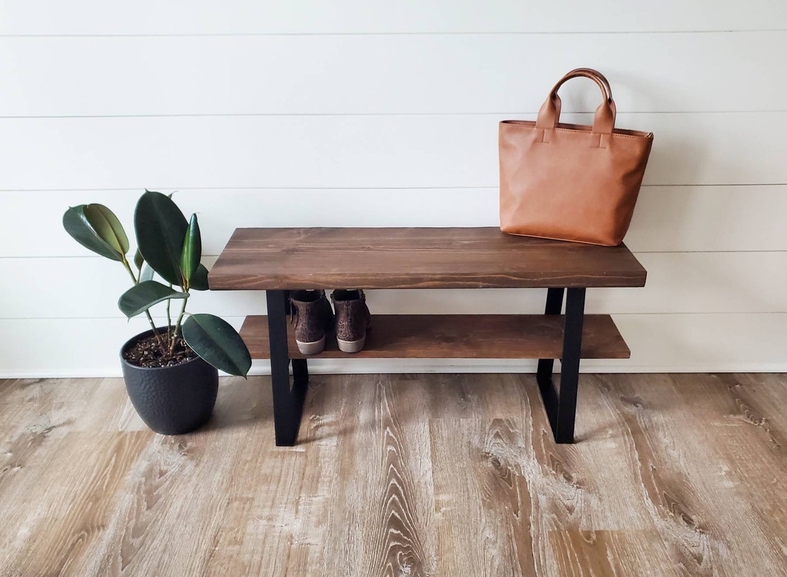 Farmhouse Bench Handmade Rustic Bench Handmade Entryway - Etsy