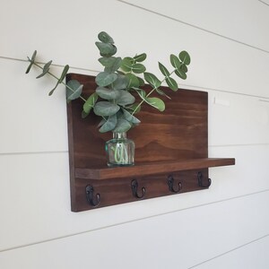 Wood Coat Rack Shelf, Wall Coat Rack With Shelf, Coat Rack Wall Mount ...