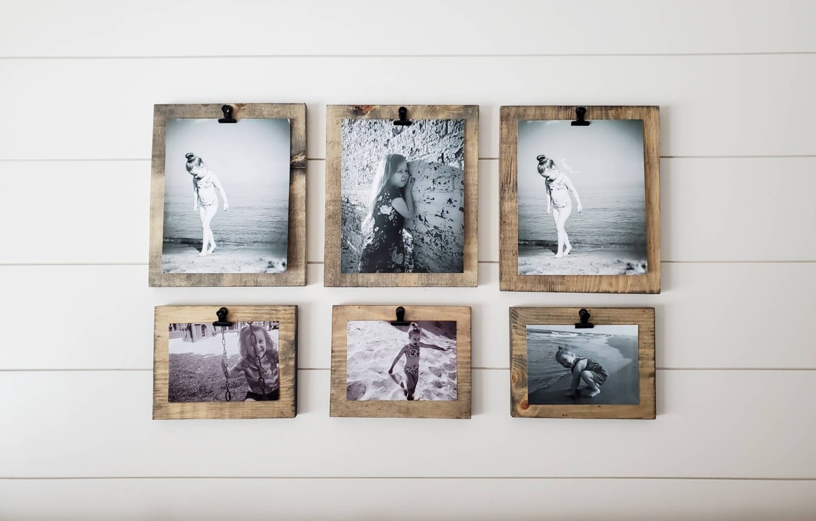 Wood Photo Collage Kit, Farmhouse Picture Frame Set - Etsy