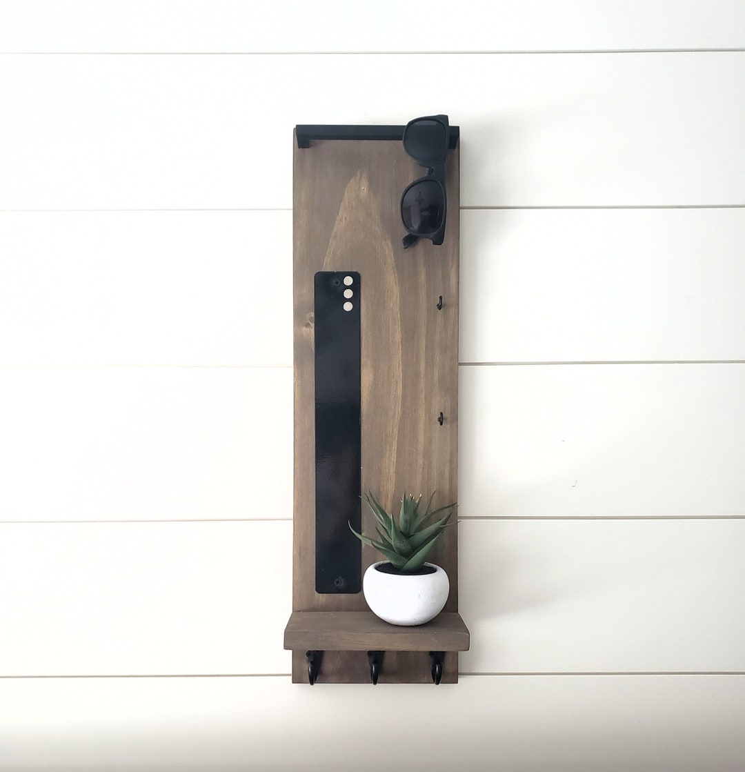 Modern Key Hanger for Wall, Key Holder for Wall With Shelf, Key Ring ...