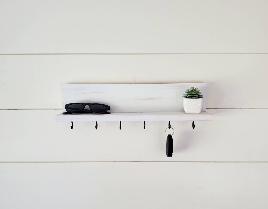 Wood Key Hanger for Wall Wall Jewelry Organizer Key Ring - Etsy