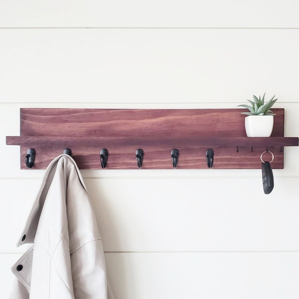 Entryway Shelf With Hooks - Etsy