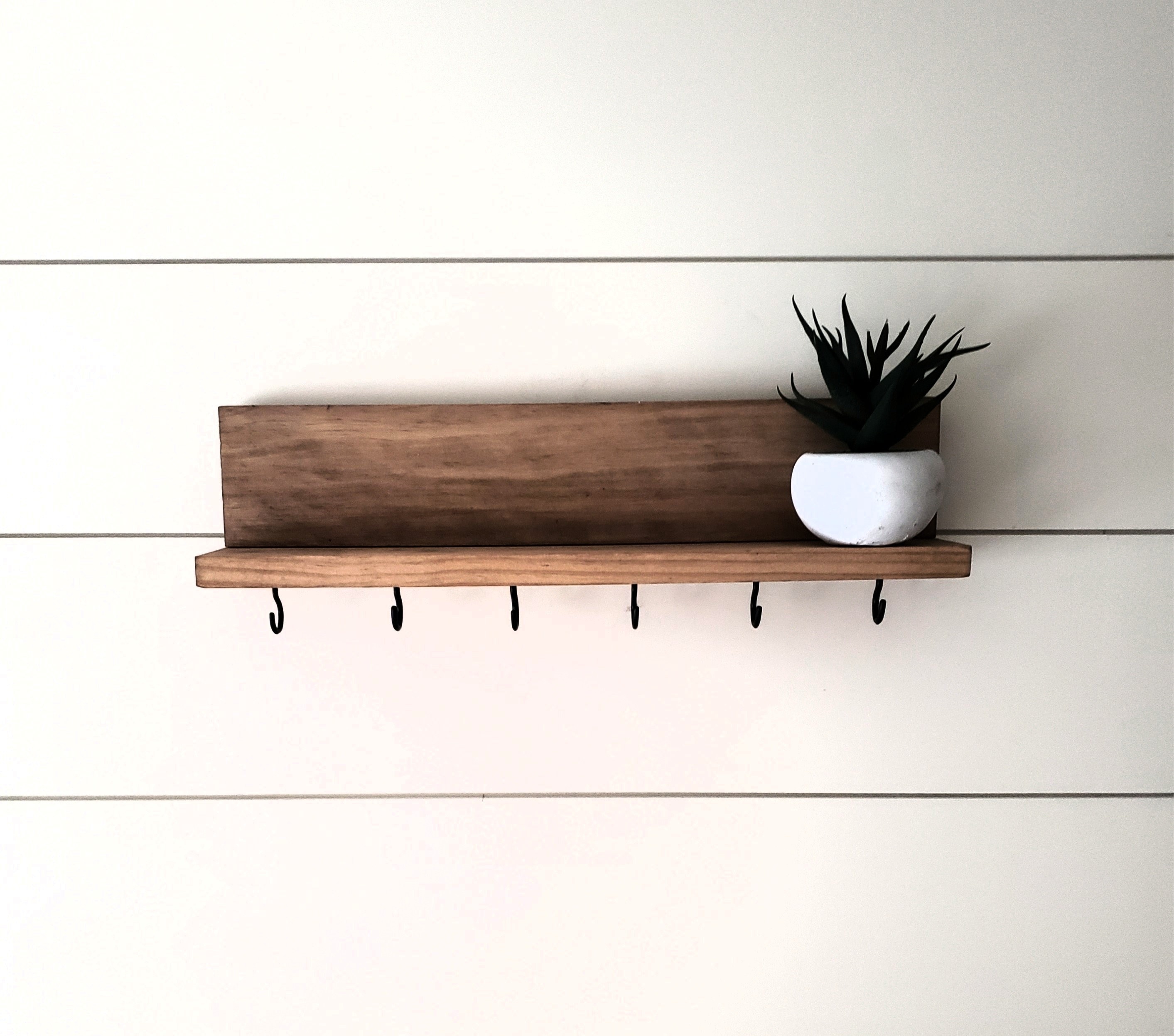 Wood Key Hanger for Wall Wall Jewelry Organizer Key Ring - Etsy