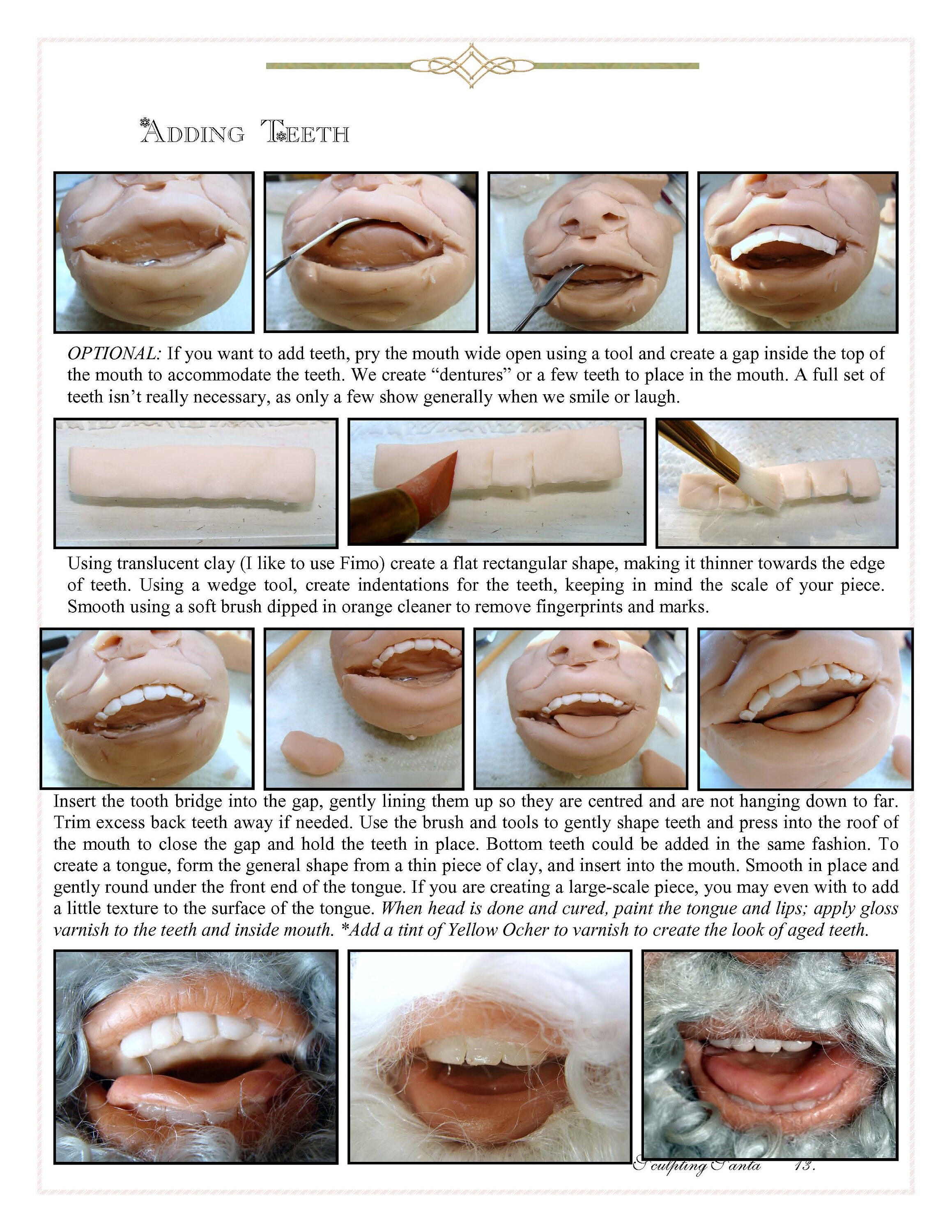 PDF Santa SCULPTING Tutorial Learn to Sculpt A Polymer Clay Christmas ...