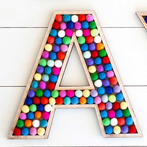 Felt Ball Initial Letter - Etsy