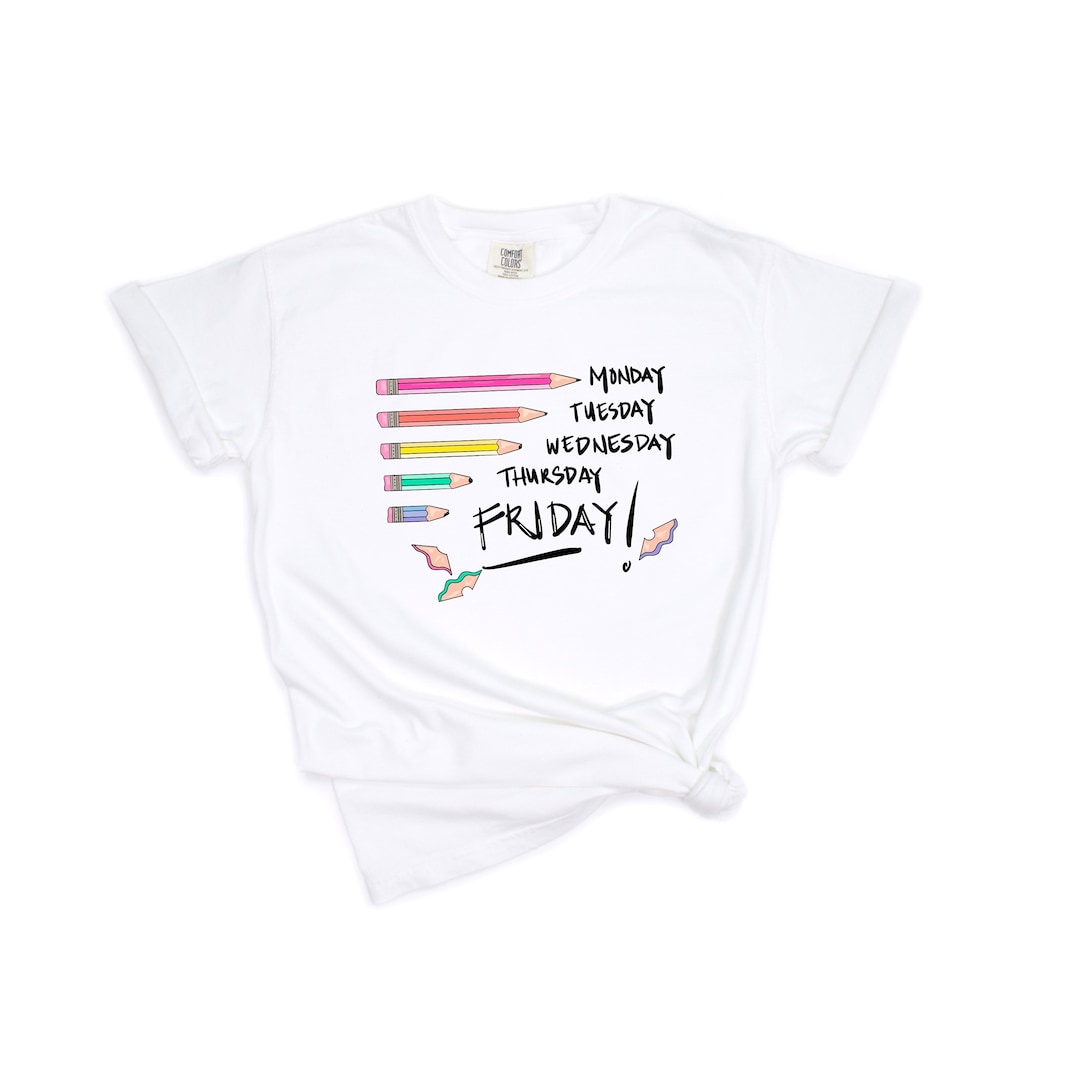 Days of the Week Teacher T-shirt - Etsy