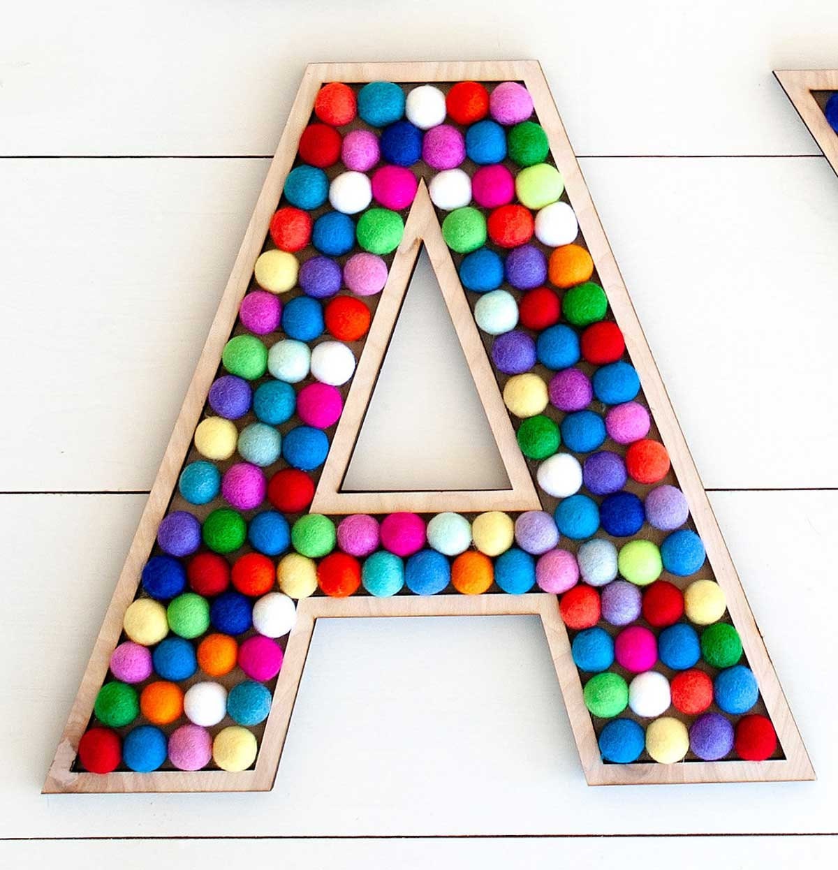 Felt Ball Initial Letter | Etsy