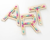 Pastel Rainbow ART Letters - Etsy