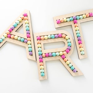 Pastel Rainbow ART Letters - Etsy