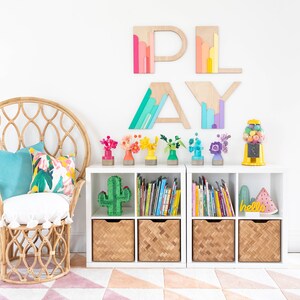 Art Deco Rainbow PLAY Letters - Etsy